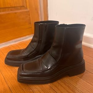 Vagabond | Shoes | Vagabond Eyra Square Toe Loafer Boots In Black ...